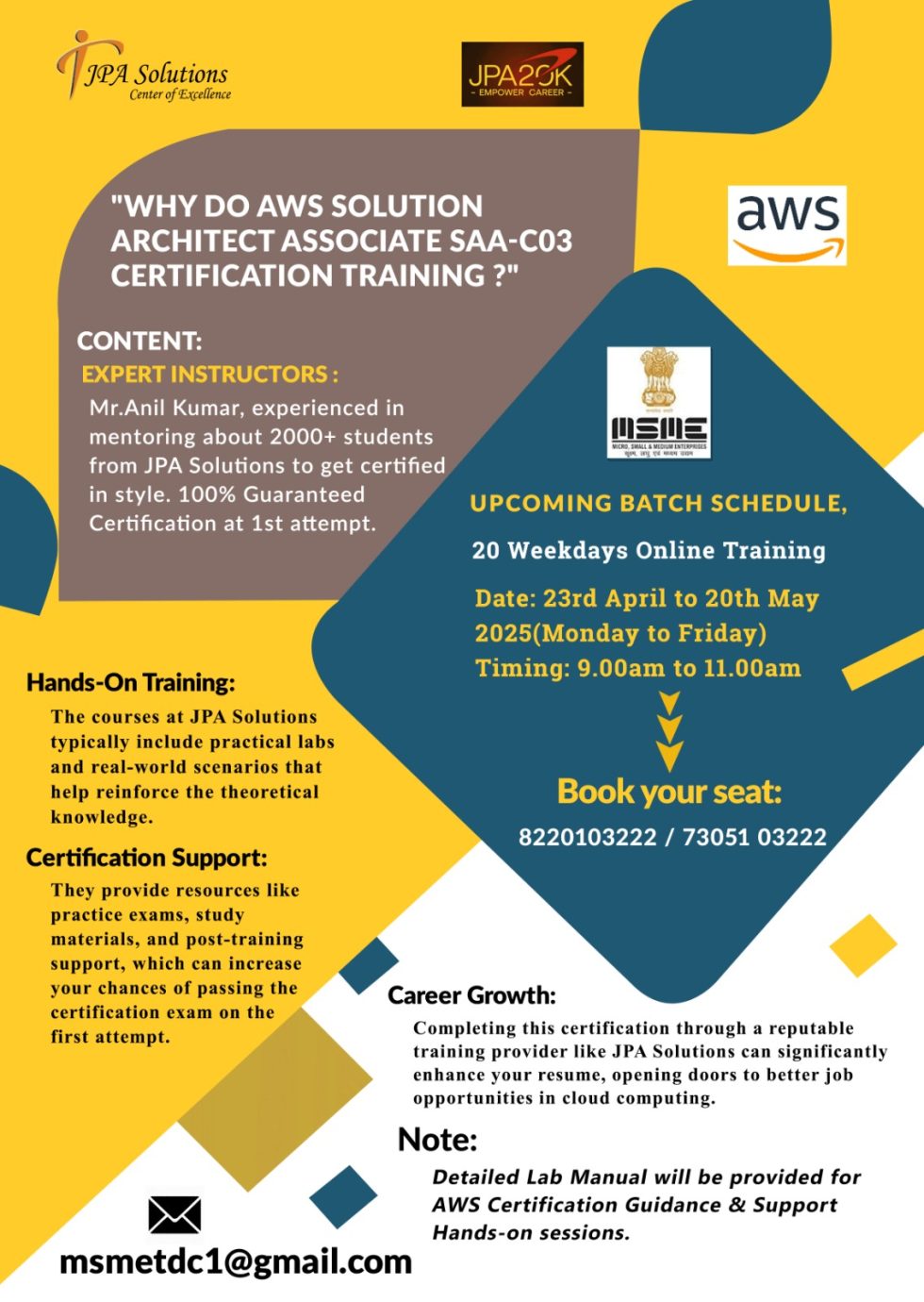 AWS Certified Solutions Architect Associate - SAA CO3 Certification